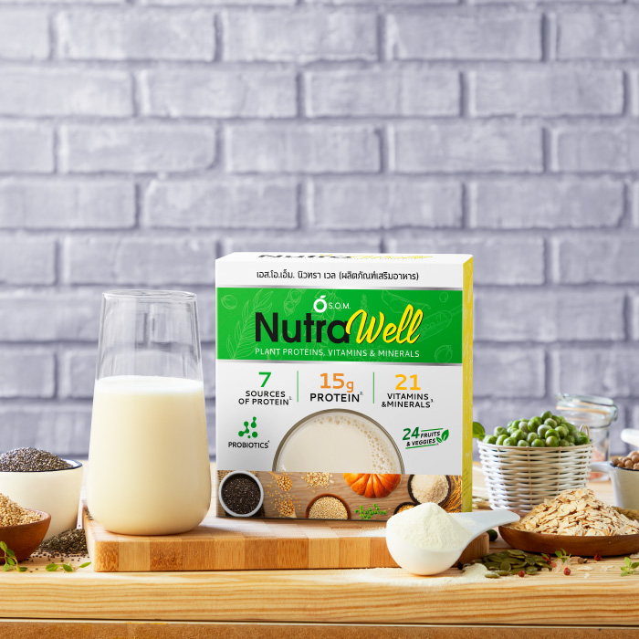 ผลิตภัณฑ์เสริมอาหาร เอส.โอ.เอ็ม.นิวทรา เวล (S.O.M. NutraWell) โปรตีนผง ...