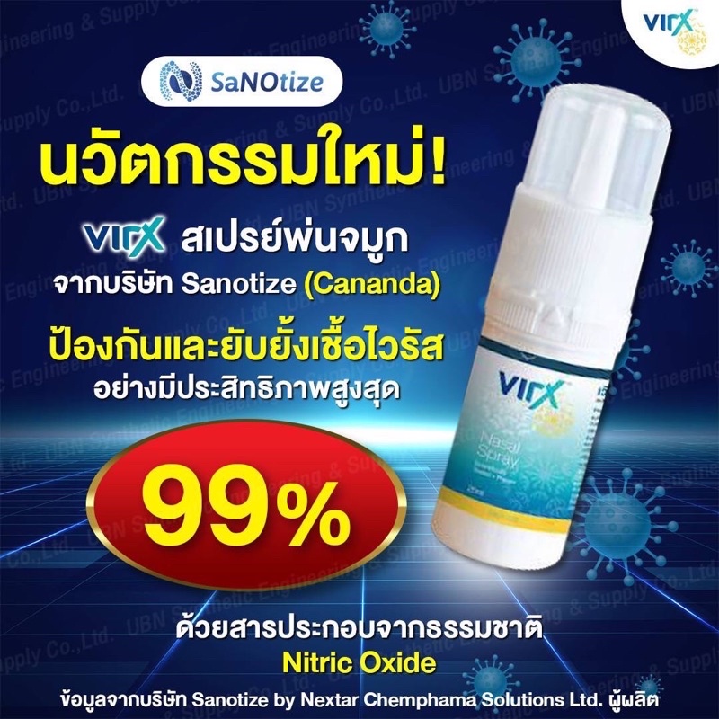 VIRX Nasal Spray 25ml. ซาโนไทซ์ นาซอล สเปรย์ สเปรย์พ่นจมูก ป้องกันและ ...