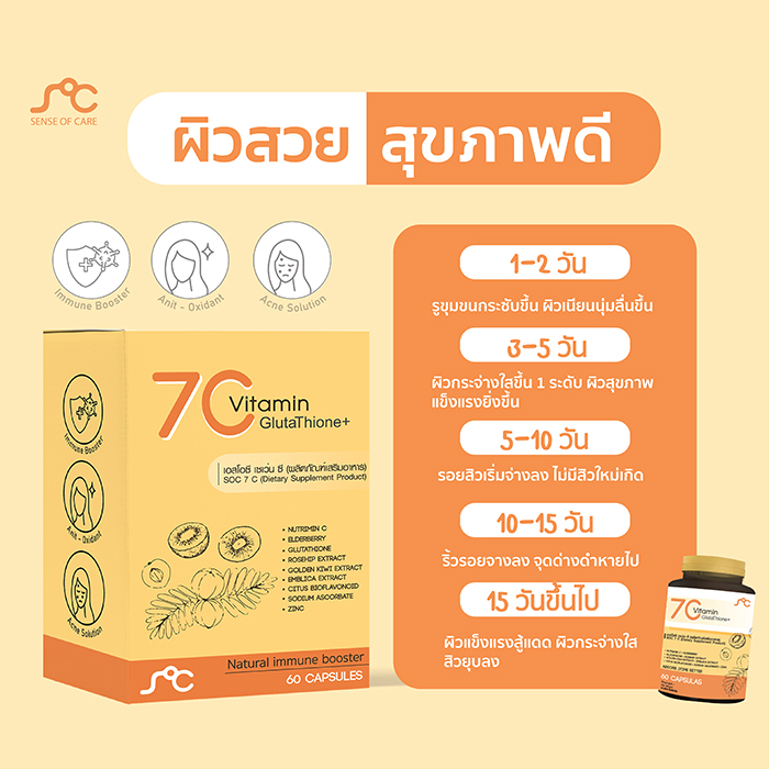ผลิตภัณฑ์เสริมอาหาร SOC 7C อาหารเสริม สารสกัดธรรมชาติ เสริมสร้าง ...